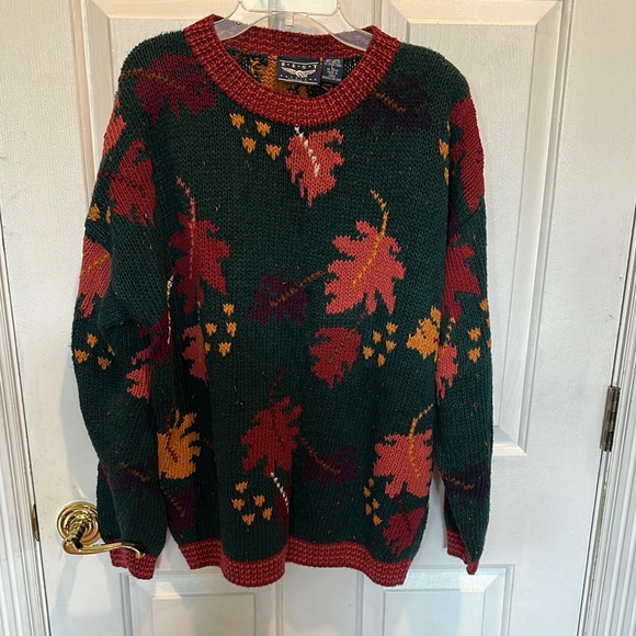 BEST American | Sweaters | Vintage Best American Beautiful Fall Leaf ...